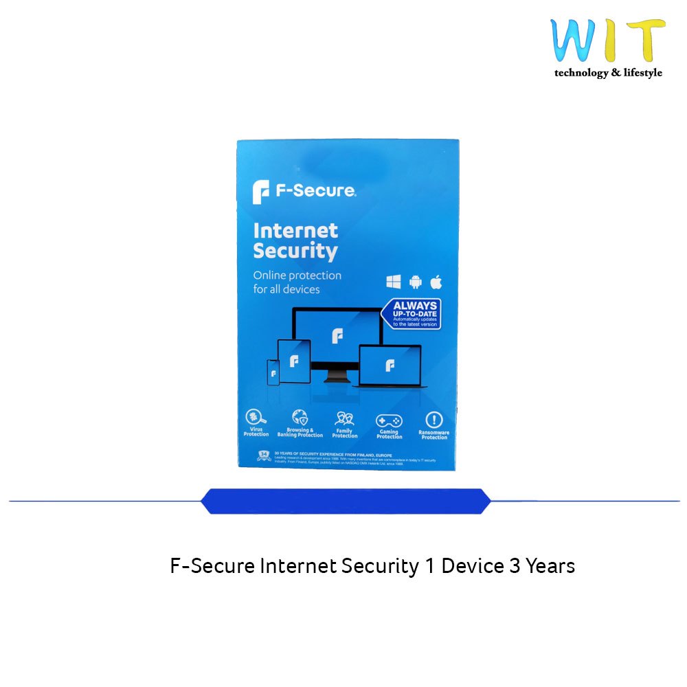 F-Secure Internet Security 1 device 3 Years for your PCs, Macs, smartphones, and tablets ...