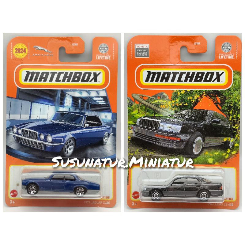 Matchbox 1977 Jaguar XJ6C , 1994 Lexus LS 400 (Card) MBX 2024 Miniature ...