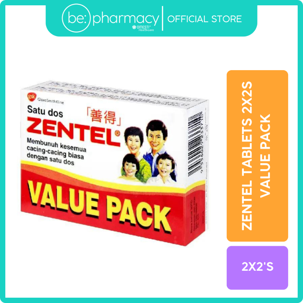 Zentel Tablets 2x2s Value Pack | Shopee Malaysia