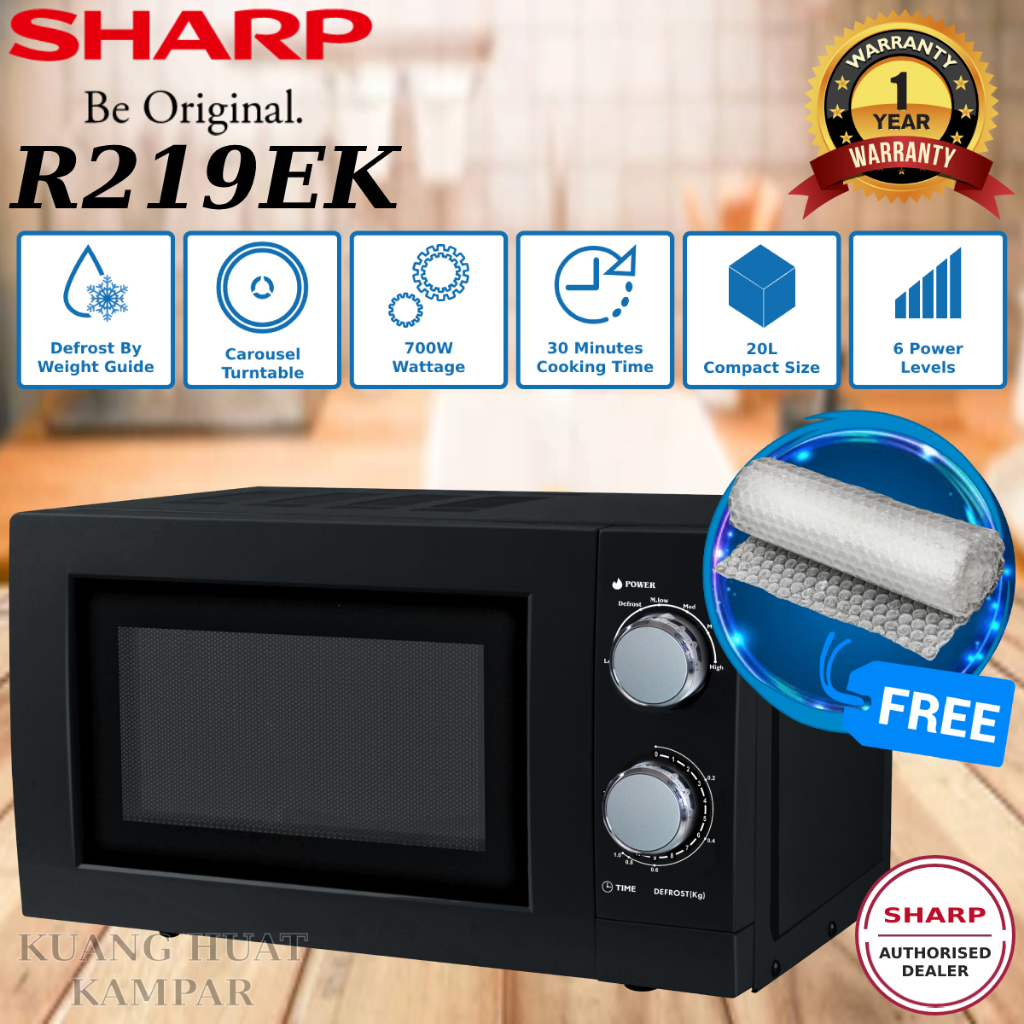 SHARP 20L MICROWAVE OVEN R219EK / R-219EK // R211MBK | Shopee Malaysia