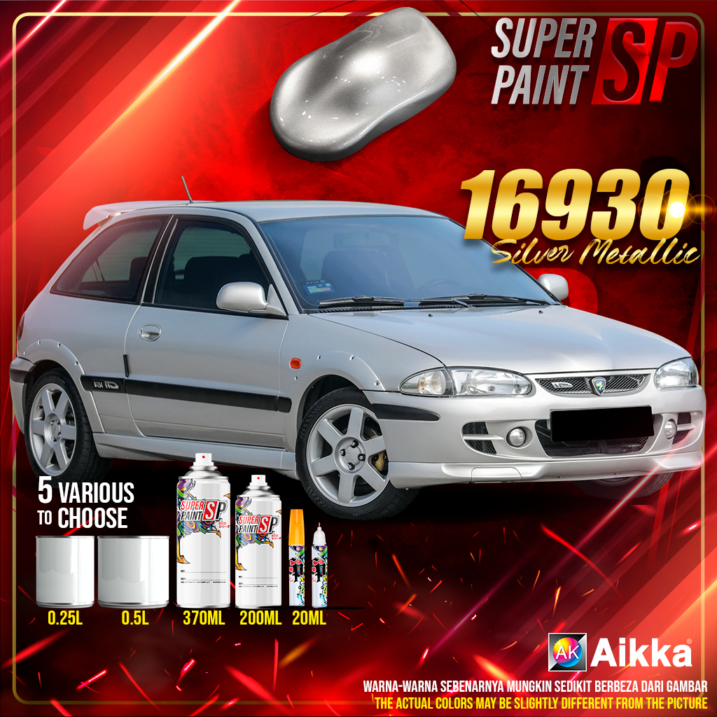 AIKKA 16930 Silver Metallic | Proton Satria Series 2K Car Paint Motor ...