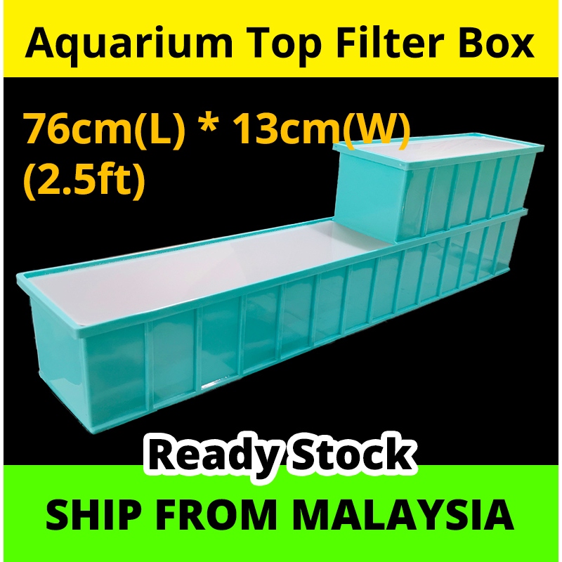 Aquarium 2-Tier Filter Box Set Top Long Two Tier Filter Box Fish Tank ...