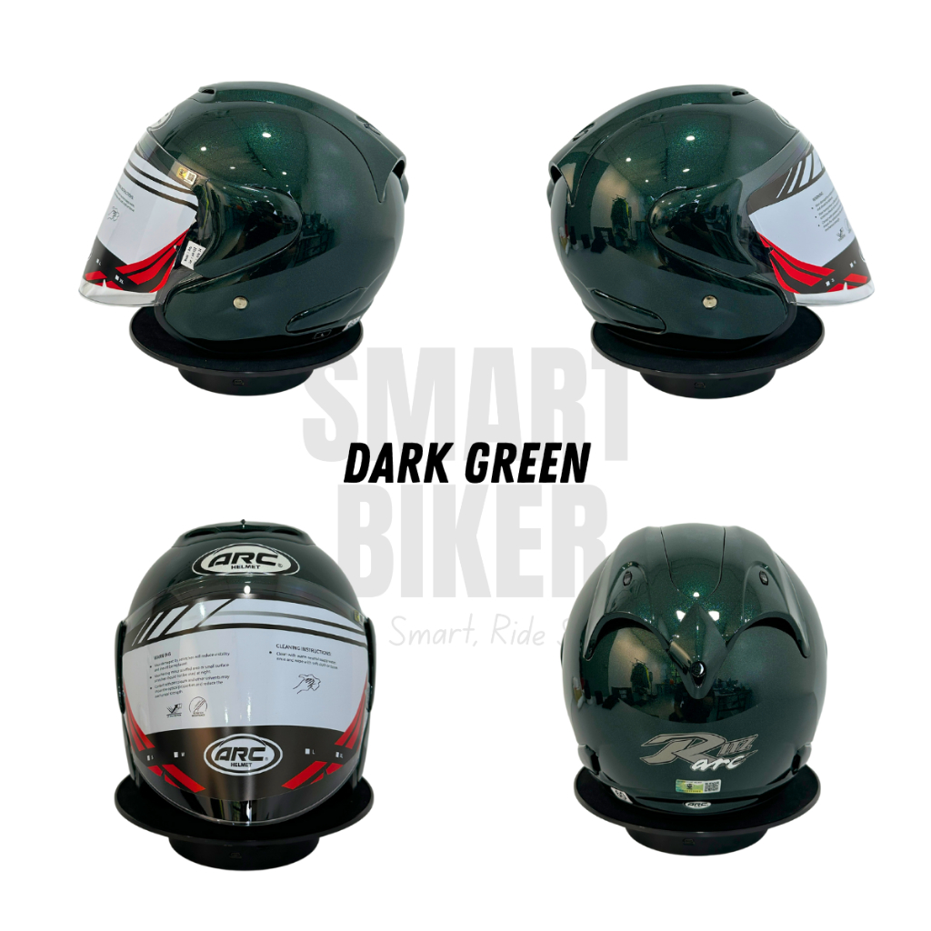 ARC Ritz Helmet Plain 100% Original Motorcycle SIRIM Approved JPJ Lulus ...