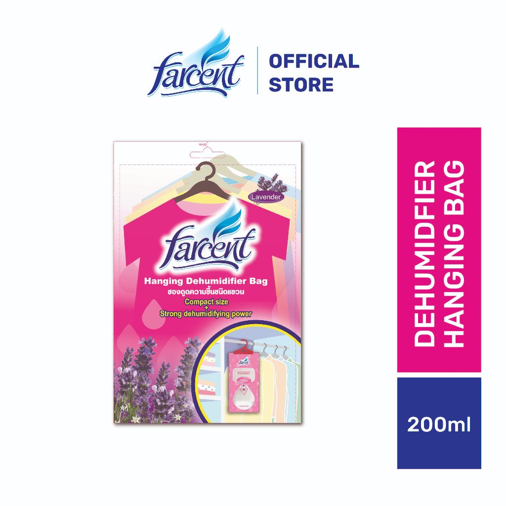 Farcent Dehumidifier Moisture Absorber Hanging Bag Lavender (200ml) | Shopee Malaysia