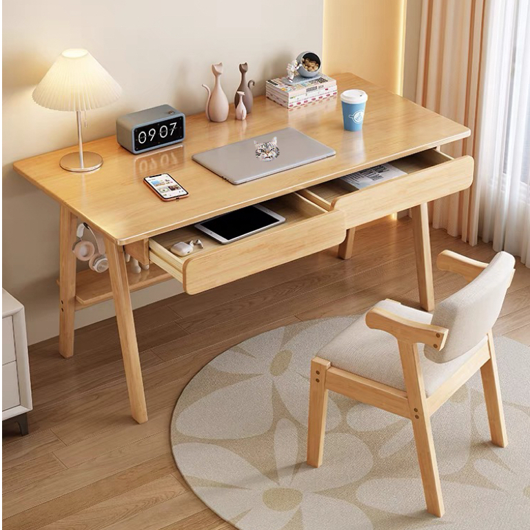 Study Desk/Wood Table/Computer Desk/Study Table/Table with drawer/Solid ...
