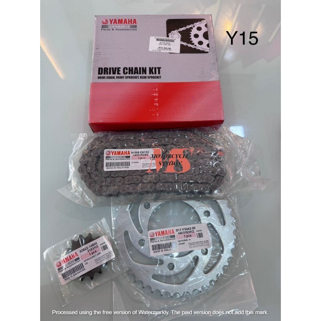 YAMAHA SPROCKET SET R15 / Y15ZR / 135LC V1-V7 ORIGINAL RANTAI ...