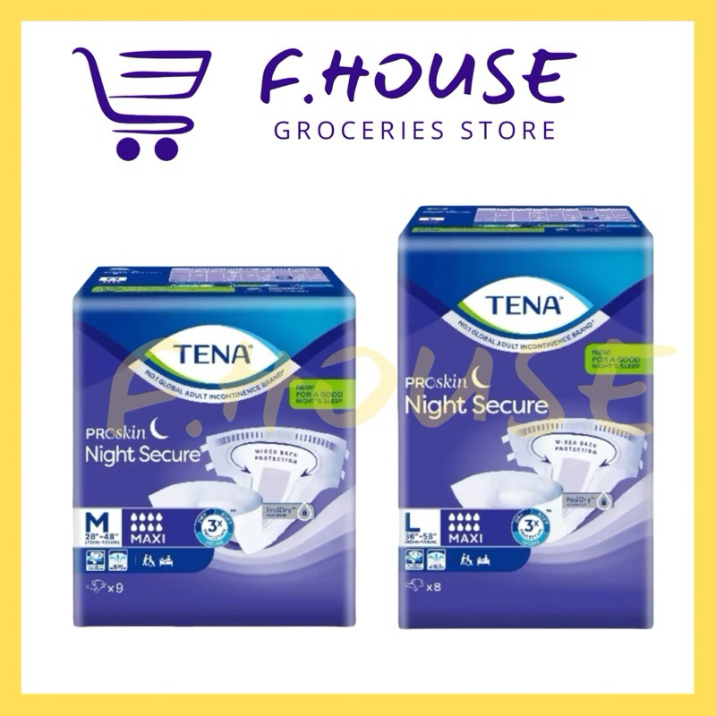 TENA PROskin Night Secure Adult Diaper M (9s) / L (8s) | Shopee Malaysia