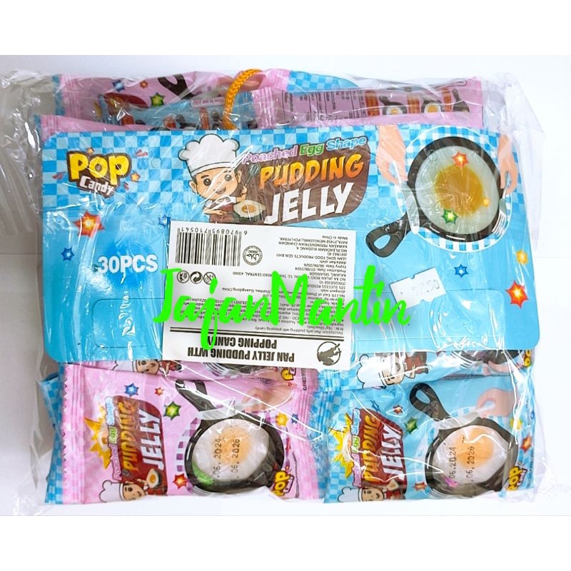 (30pieces) Poached Egg Shape Pudding Jelly Popping Candy Halal Ready ...