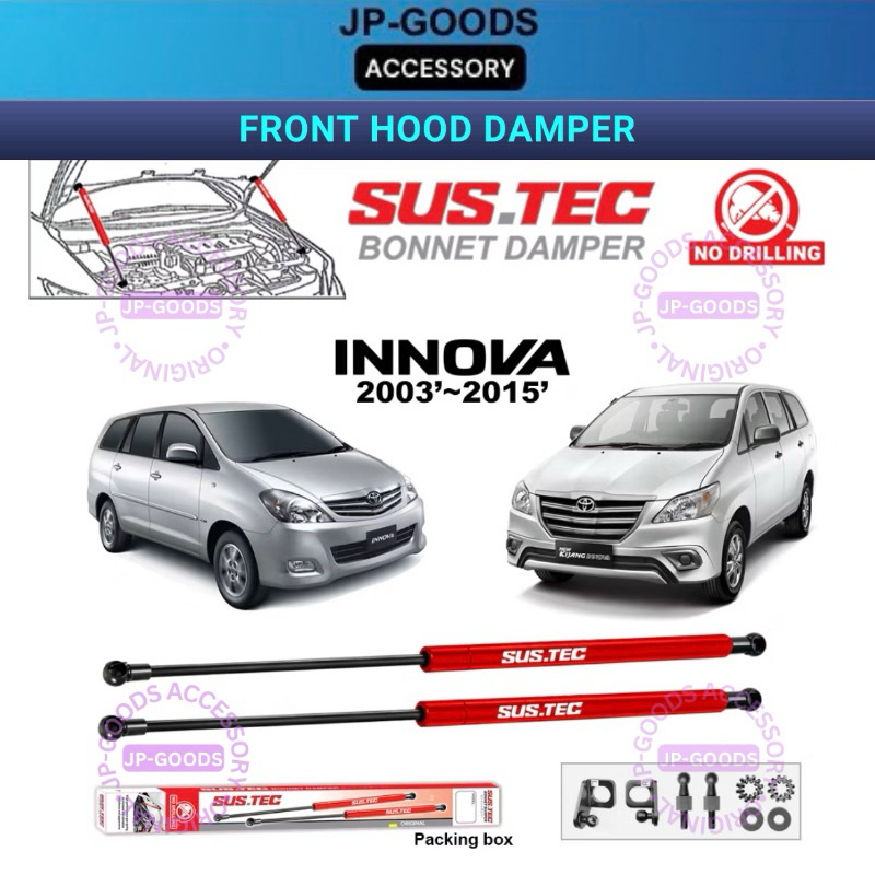 Toyota Innova 2005 - 2015 Sustec Front Hood Damper Bonnet Lifter Gas ...