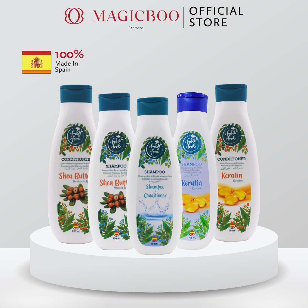 Magicboo Fresh Feel Shampoo and Conditioner - 750ml 洗发水和护发素 | Shopee ...