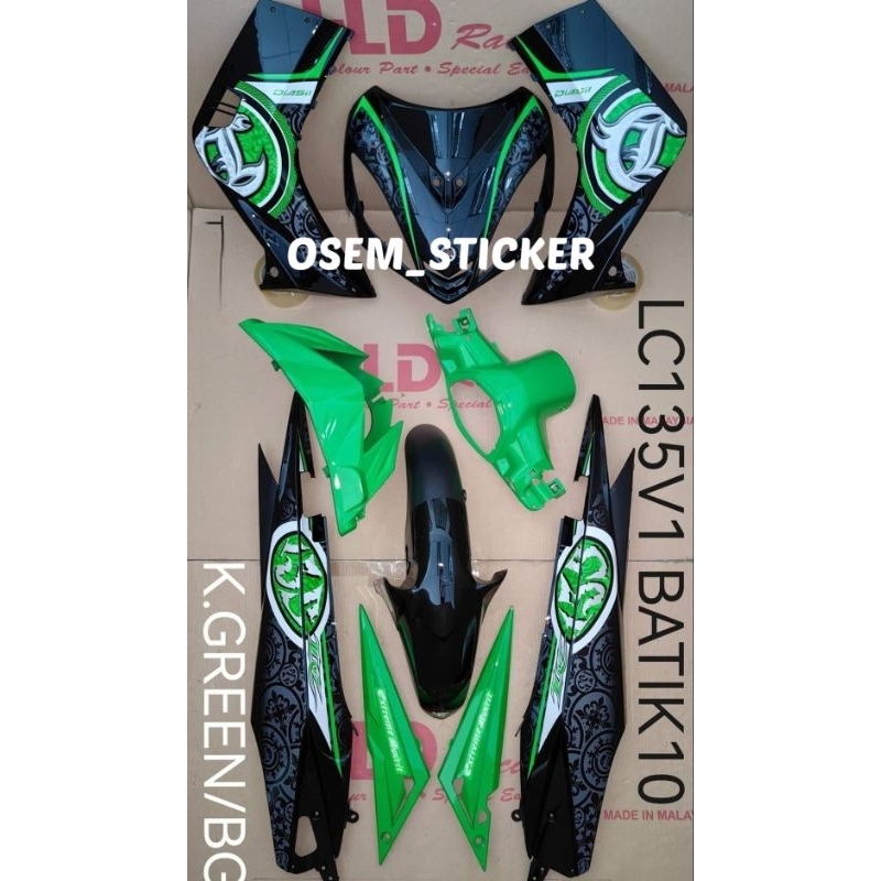 STICKER YAMAHA LC 135/ LC135 V1 ANNIVERSARY 60TH/BATIK/BIRU BOJAN ...