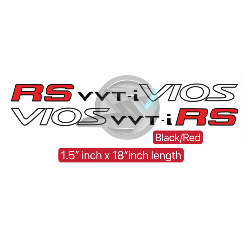 (Ready Stock) S1460# 2pcs Vios vvti RS Toyota Vios Side door Car Vinyl ...