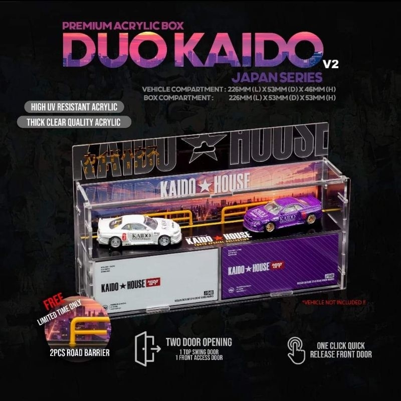 DUO KAIDO JAPAN V2 Kaidohouse MiniGT Acrylic Display Box for 1:64 Die ...