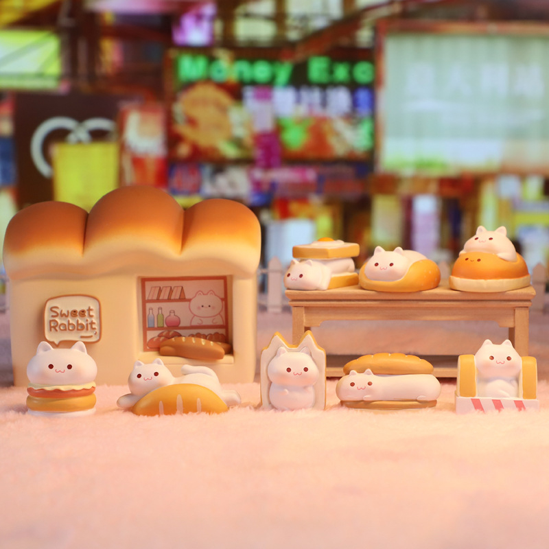 Bakery's Cat Blind box Toys Figure model Resin Crafts - Perhiasan ...