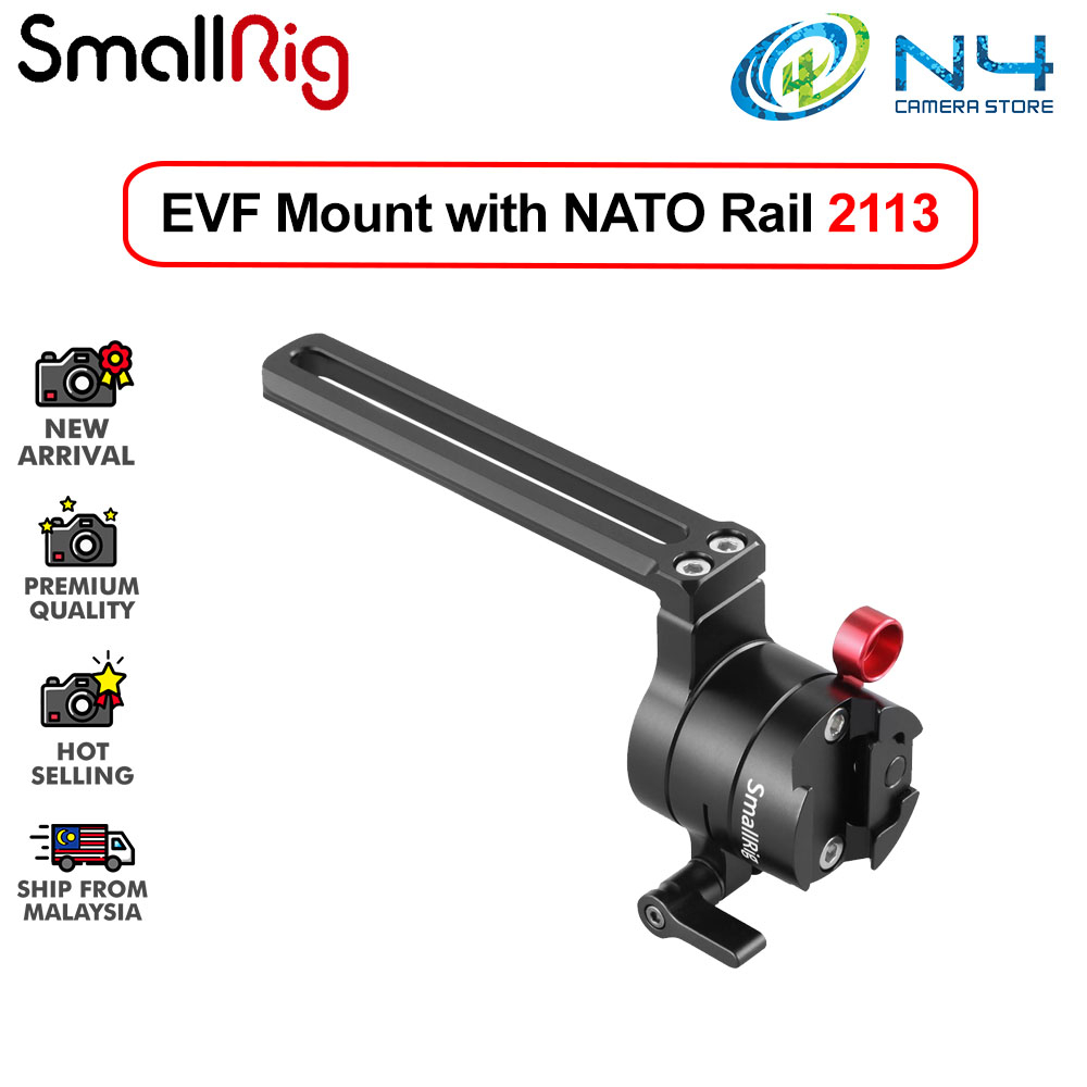 SMALLRIG Quick Release EVF Mount Monitor Support with NATO Rail and ...