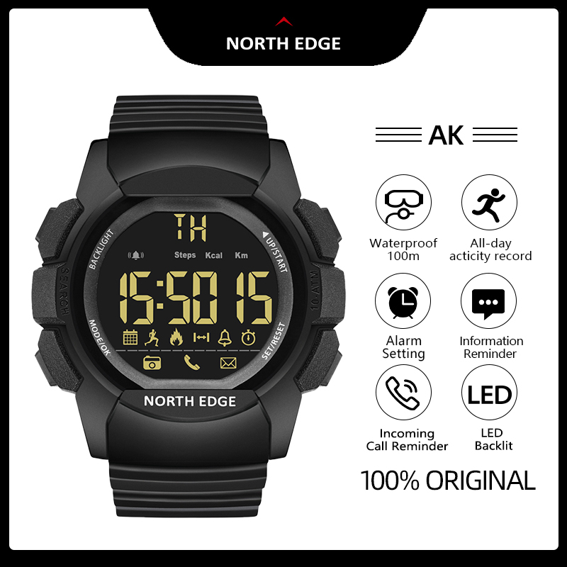 North Edge AK Smartwatch Sport Watch Male Army Led Digital Wrist ...