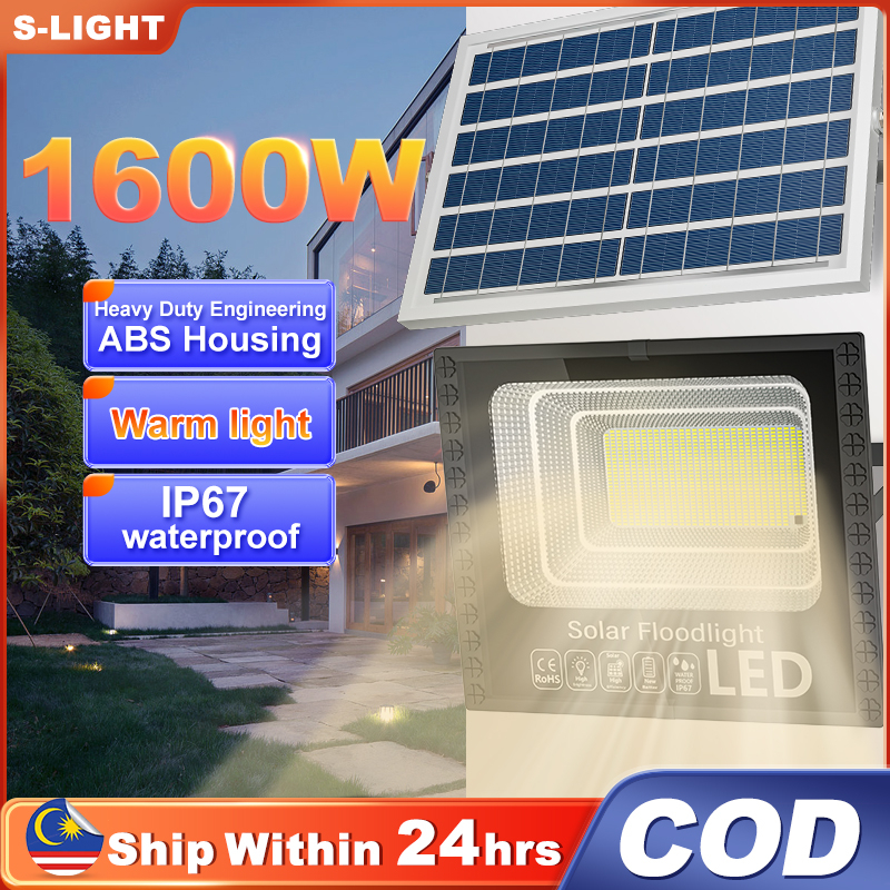 Lampu solar light outdoor lighting spotlight Warm Light IP67 Waterproof ...