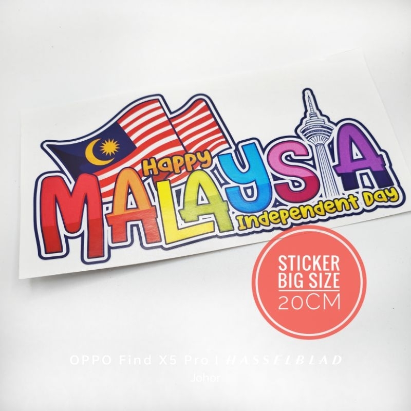 Mysuri S004 Sticker Big Size Merdeka Madani | Shopee Malaysia