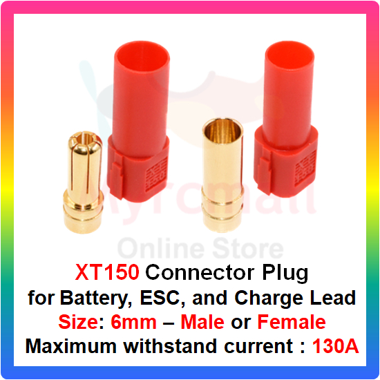 XT150 Male Female 6mm Connector Plug Socket for Battery Motor ESC ...