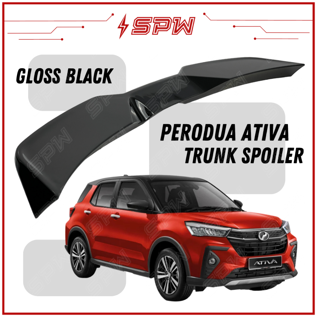 Perodua Ativa Toyota Raize Daihatsu Rocky ABS Trunk Spoiler Rear Trunk ...
