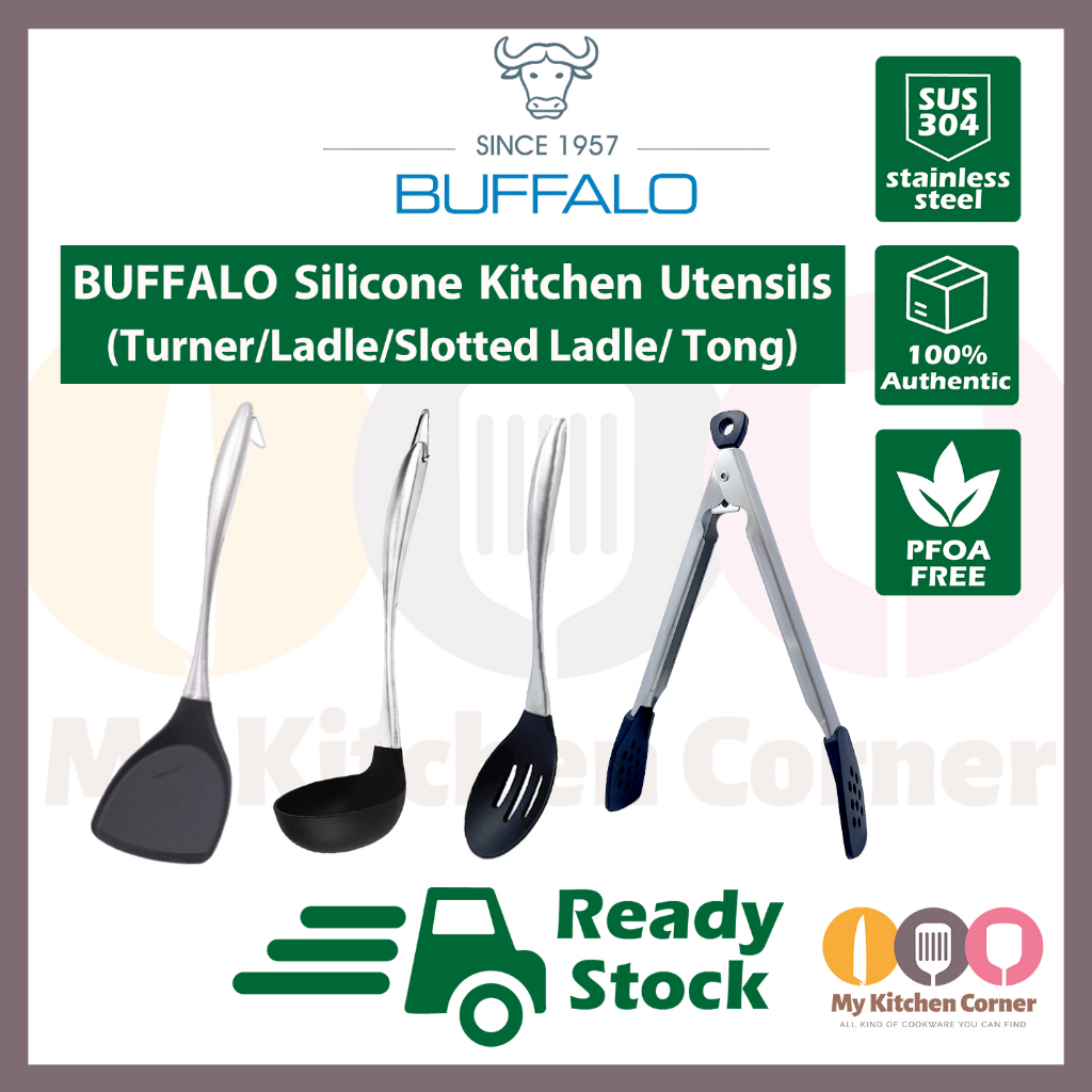 BUFFALO 牛头牌 Silicone Kitchen Utensils Chinese Turner / Soup Ladle ...