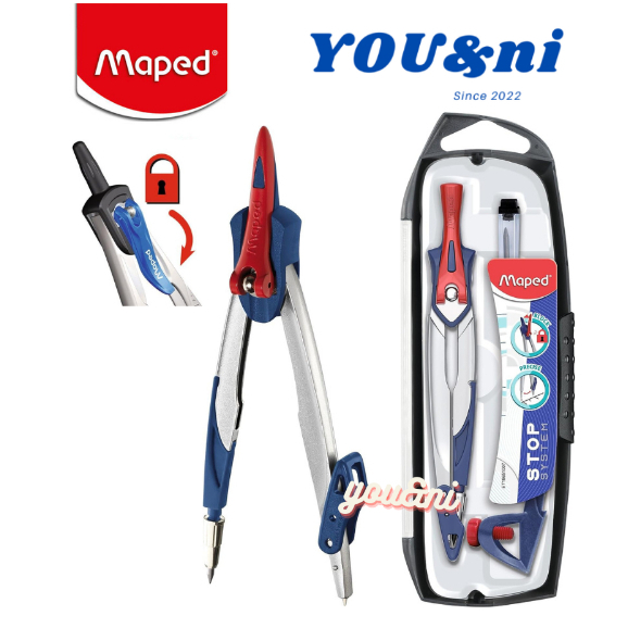 Maped Stop System Compass 5 Piece Set, Assorted Colors (196101 ...
