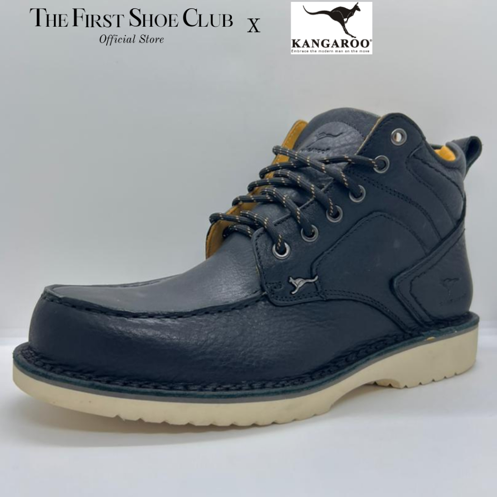 Kangaroo Men ORI Premium Leather Laces High Cut Vintage Boot Shoes ...