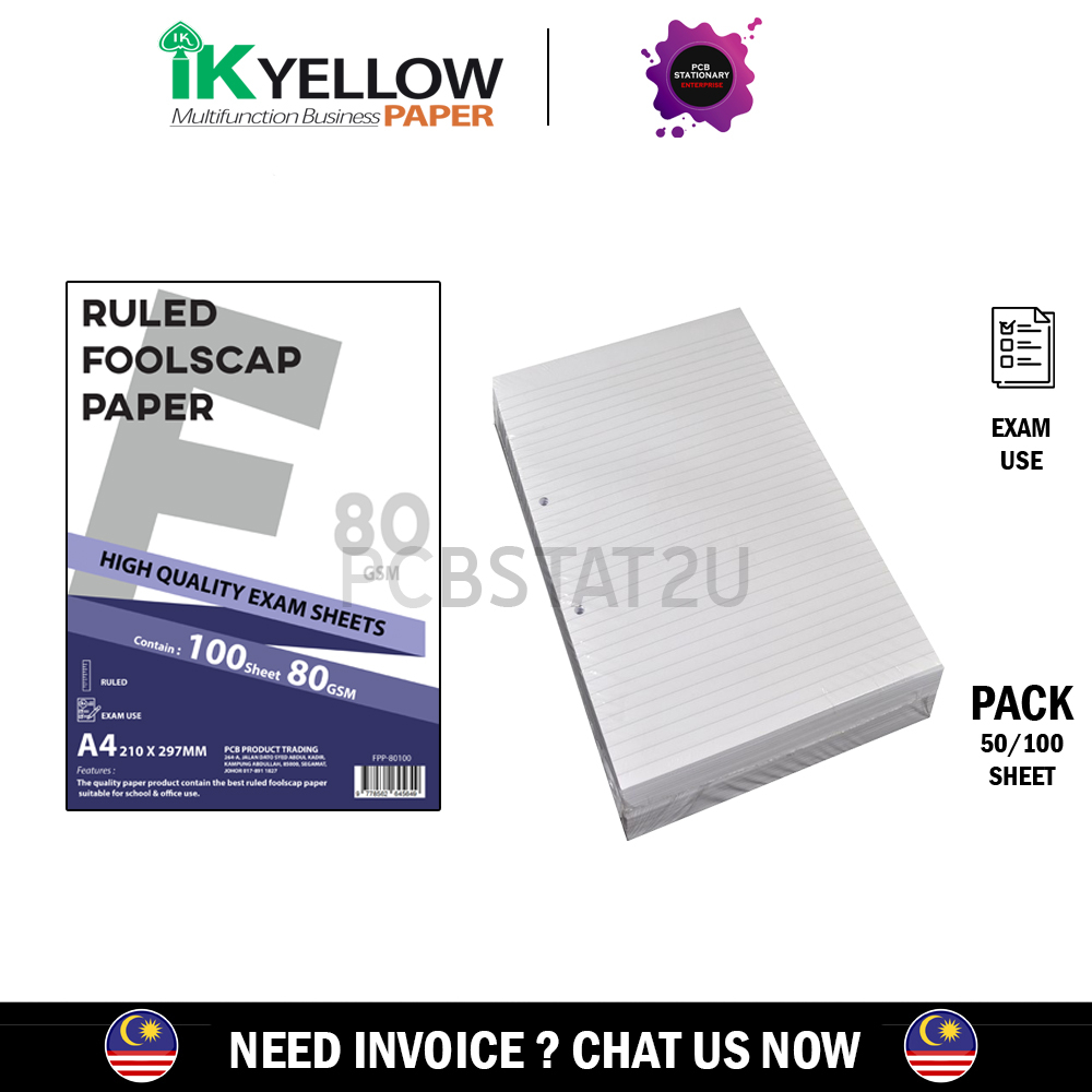 Foolscap Paper/Exam Sheet/Testpad A4 Paper 50/100's 70gsm / 80gsm ...