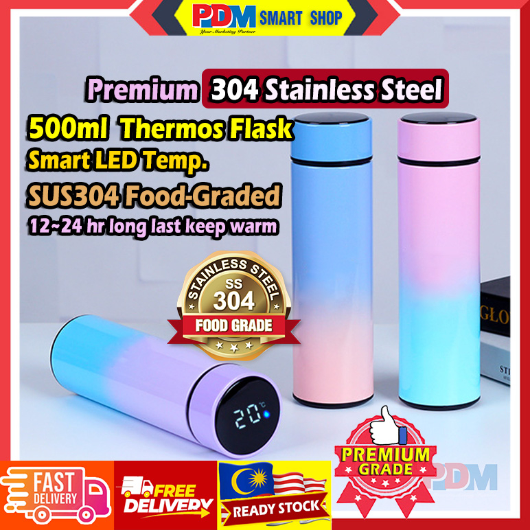 PDM 304 Stainless Steel Smart Thermos LED Thermos Flask With ...