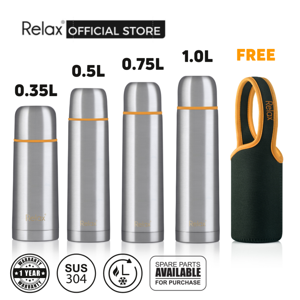 RELAX SUS304 Botol Termos Air Stainless Steel Classic Thermal Flask ...