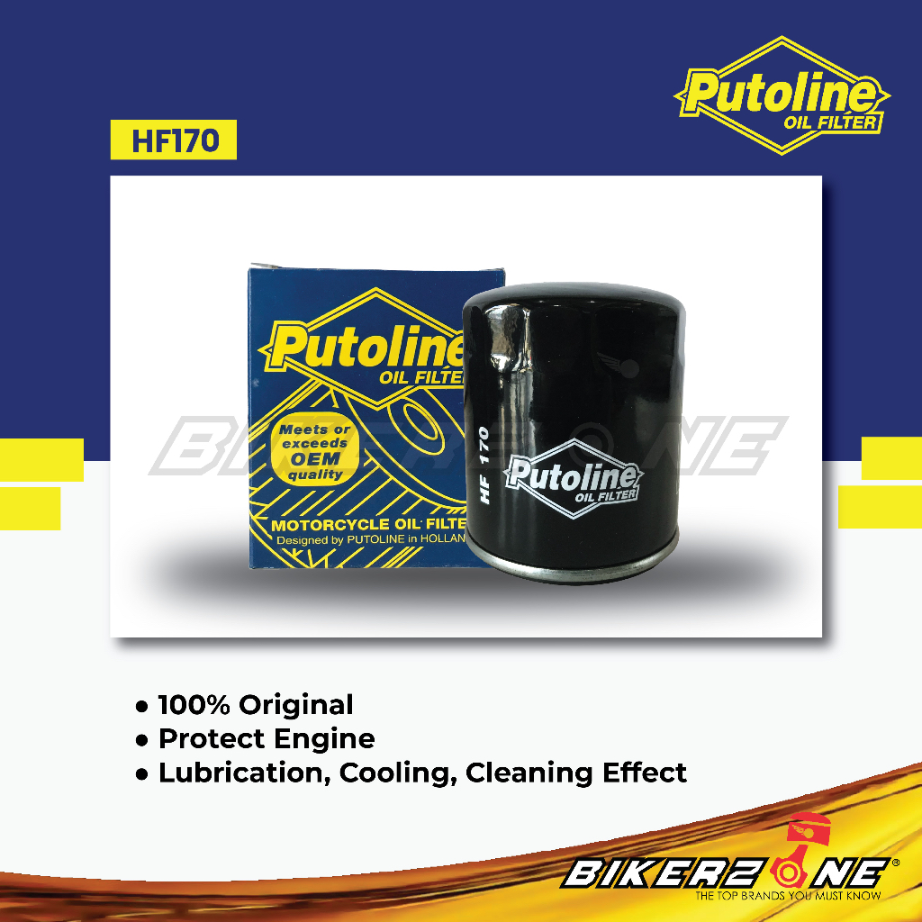 PUTOLINE HF170 Oil Filter for motorcycle by Bikerzone Official Store ...