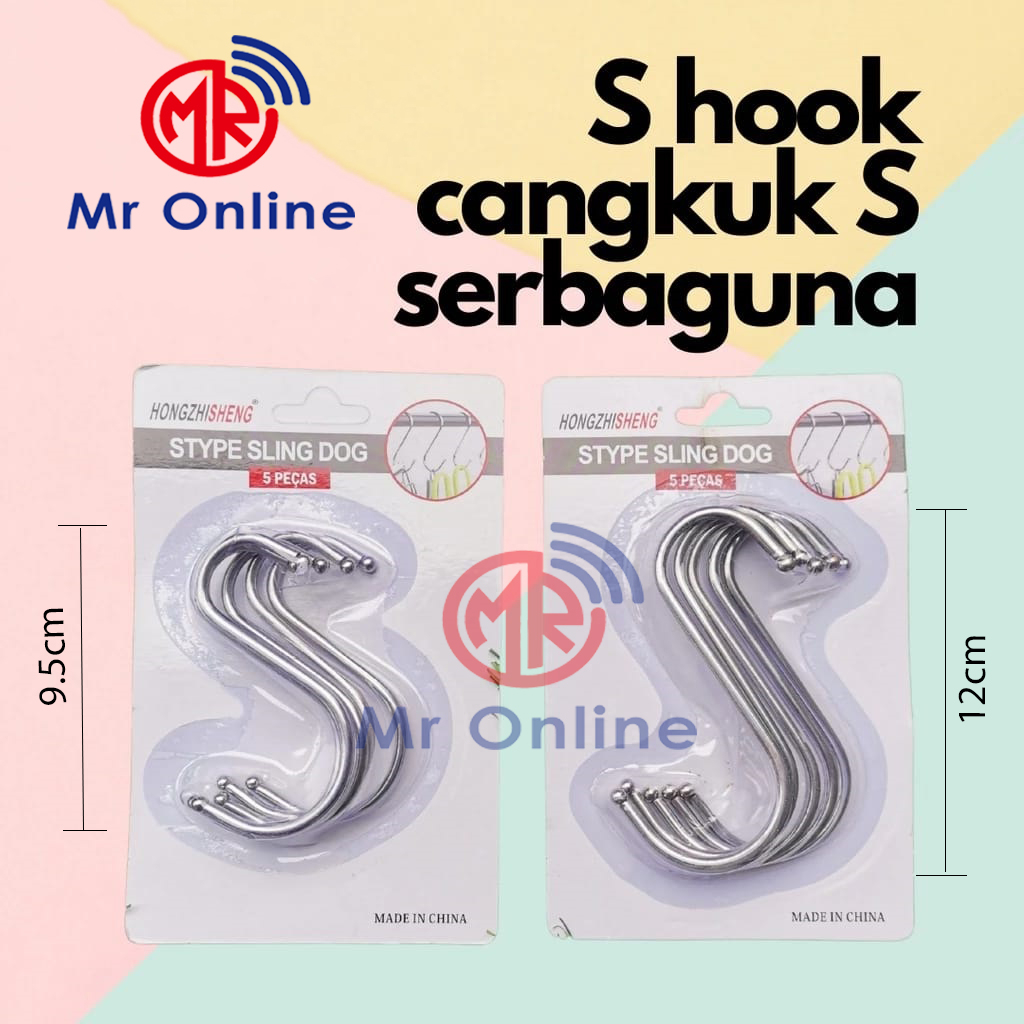 [5 Pcs in 1 Pack] "S" Shape Stainless Steel Hook/Cooking Utensils ...