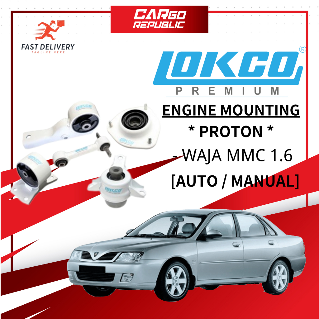 Lokco Proton Waja MMC 1.6 [Auto / Manual] Engine Mounting Kit Set Original Made In Malaysia ...