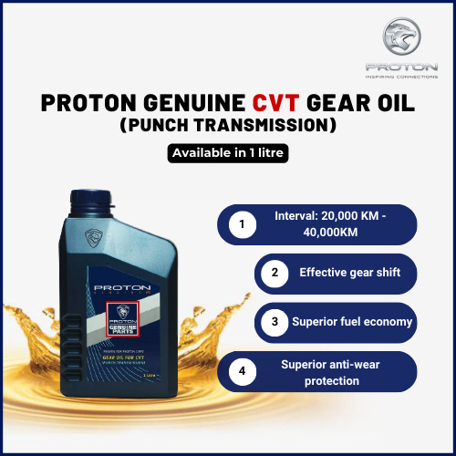 Proton Genuine CVT ATF Gear Oil (1L) Minyak Gearbox CVT | Shopee Malaysia