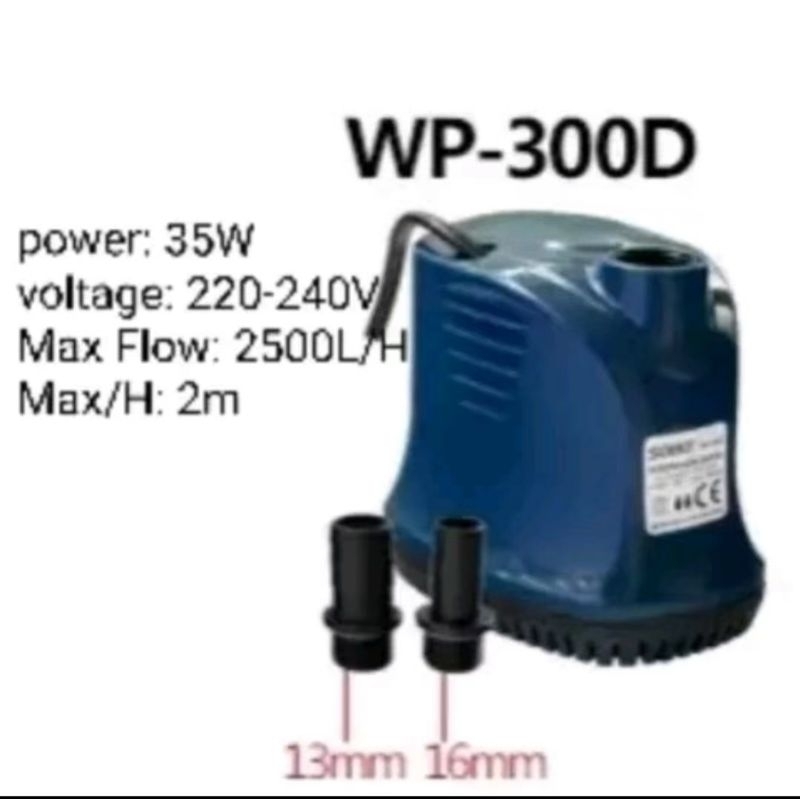 SOBO Aquarium Submersible Water Pump Fish tank WP-100D WP-200D WP-300D ...