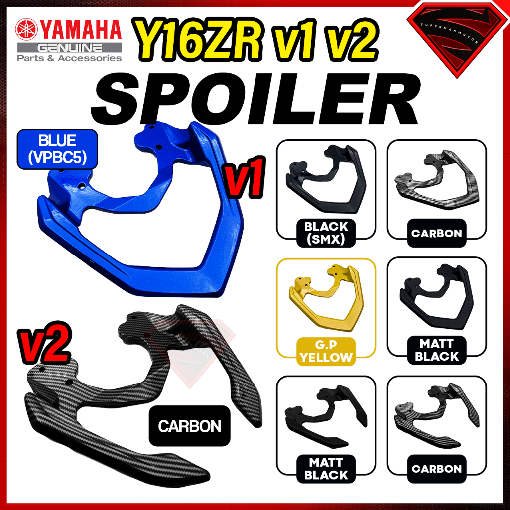 SPOILER L BAR SEAT HANDLE BAR YAMAHA Y16 Y16ZR BLACK / MATTE BLACK ...