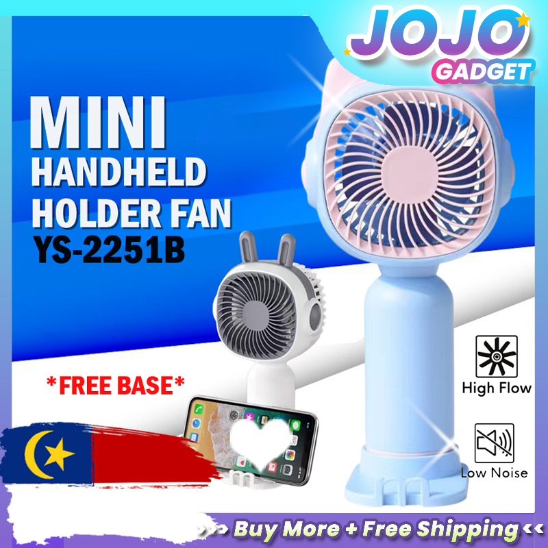 Kipas Tangan Portable Hand Table Mini Clip Fan USB Charge Battery Desk ...