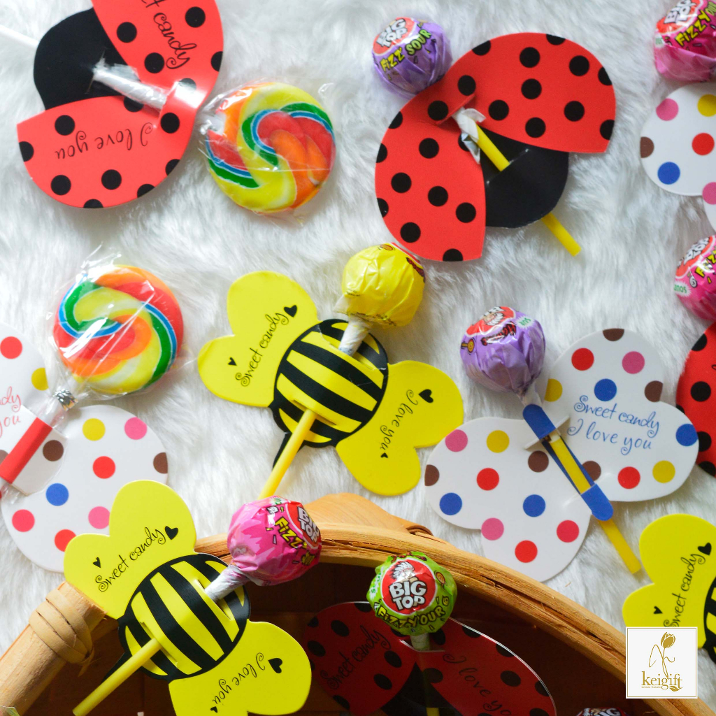 Goodies Candy Jajan Murah Bajet Lollipop Holder Doorgift! (include ...