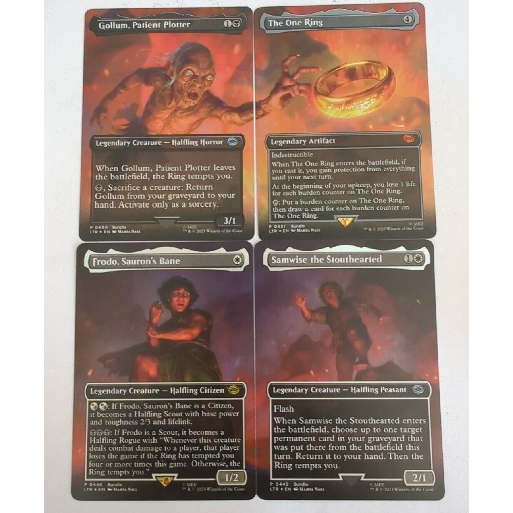 Magic The Gathering Borderless FOIL Card SET of The One Ring Scene ...