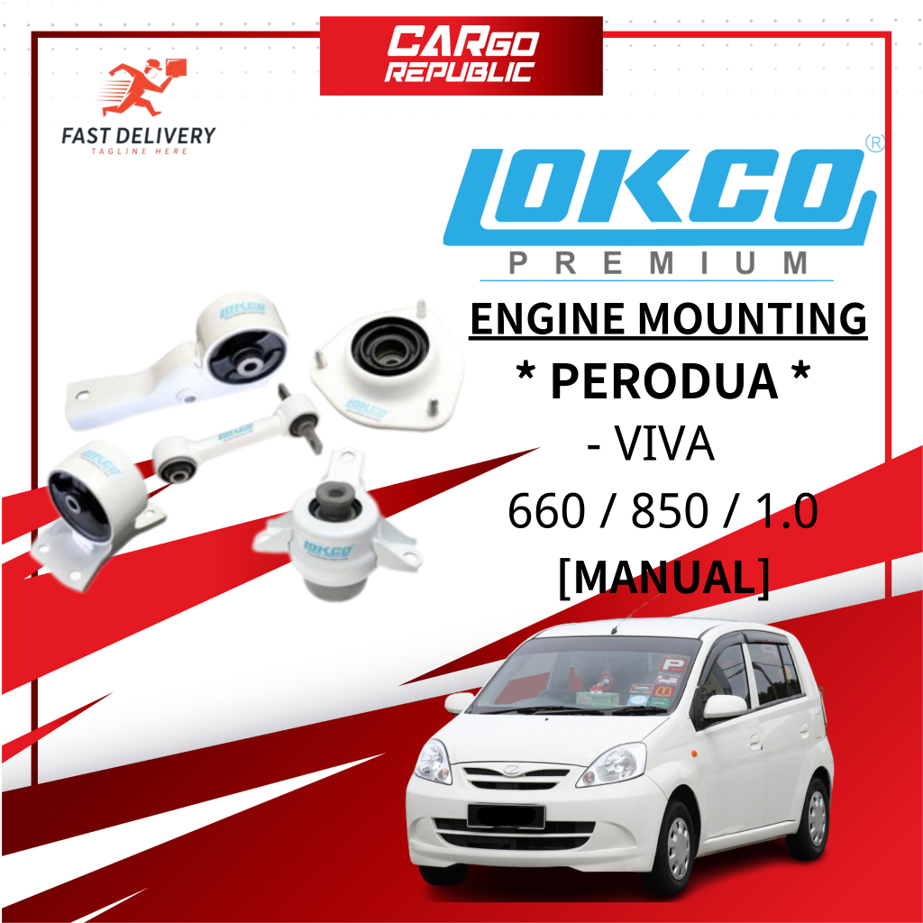 Lokco Perodua Viva 660 / 850 / 1.0 [Manual] Engine Mounting Kit Set ...
