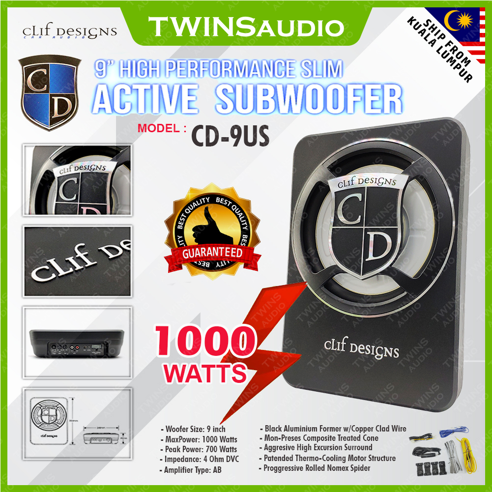 Clearance Stock CLIF DESIGNS CD-9US 9 Inch High Performance Slim Active ...