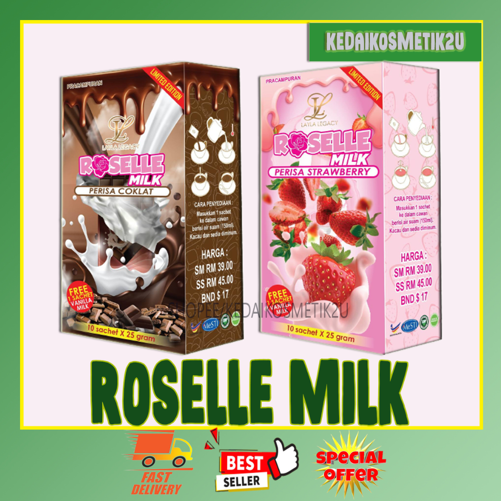 Rosellemilk Chocolate Strawberry Roselle Milk EM Drink Original HQ ...