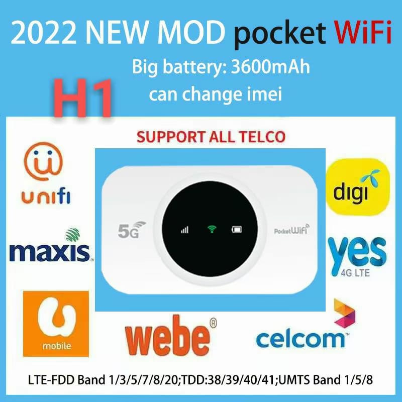 PORTABLE MODEM POCKET WIFI 5G Modified Unlimited Hotspot Wifi Unlock ...
