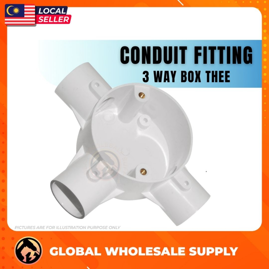 20mm PVC Joint Conduit Box Fittings Accessories PVC Kotak Eletrik ...