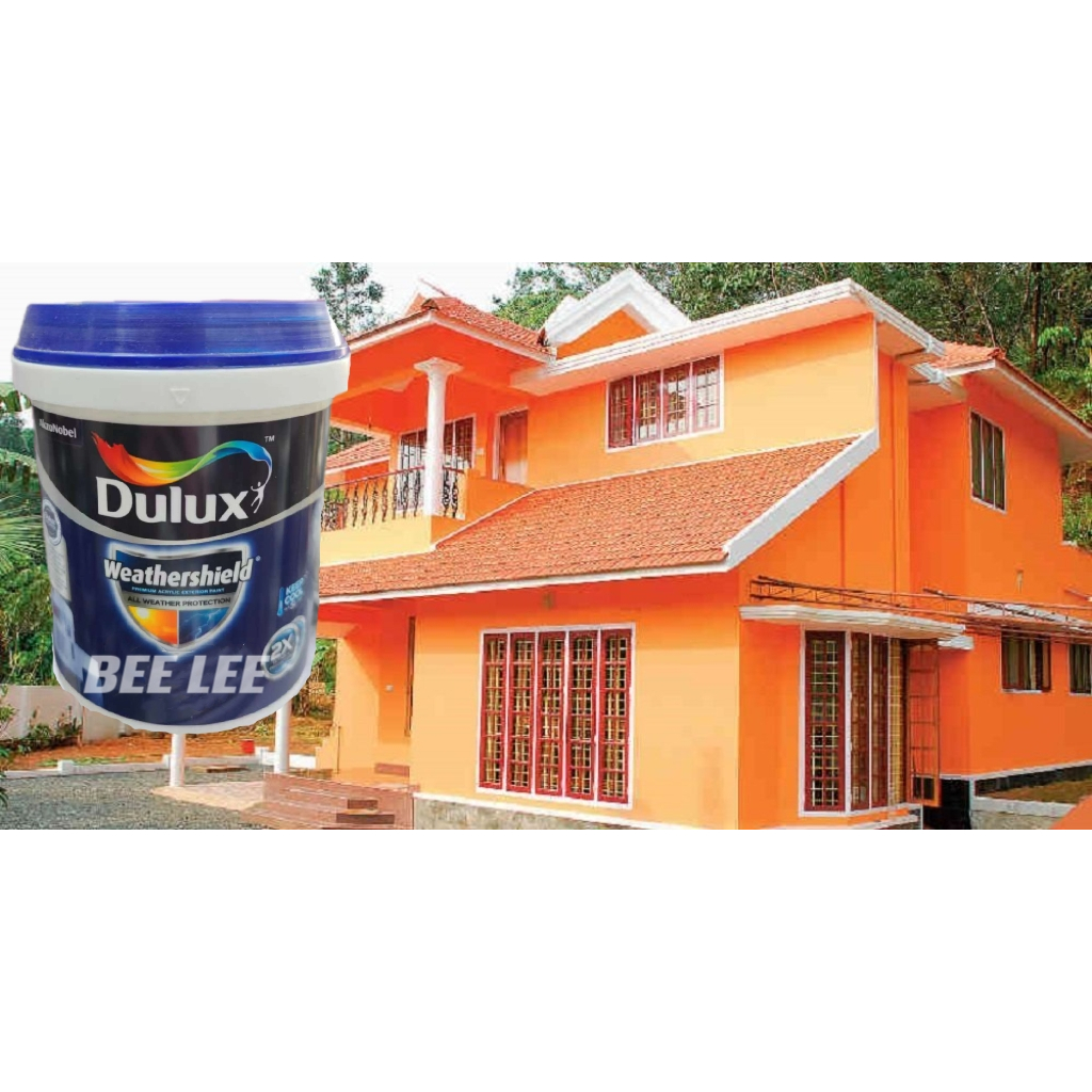 ((100% ORIGINAL))《DULUX Weathershield》 Paint Orange Colour ／／ Cat Warna ...