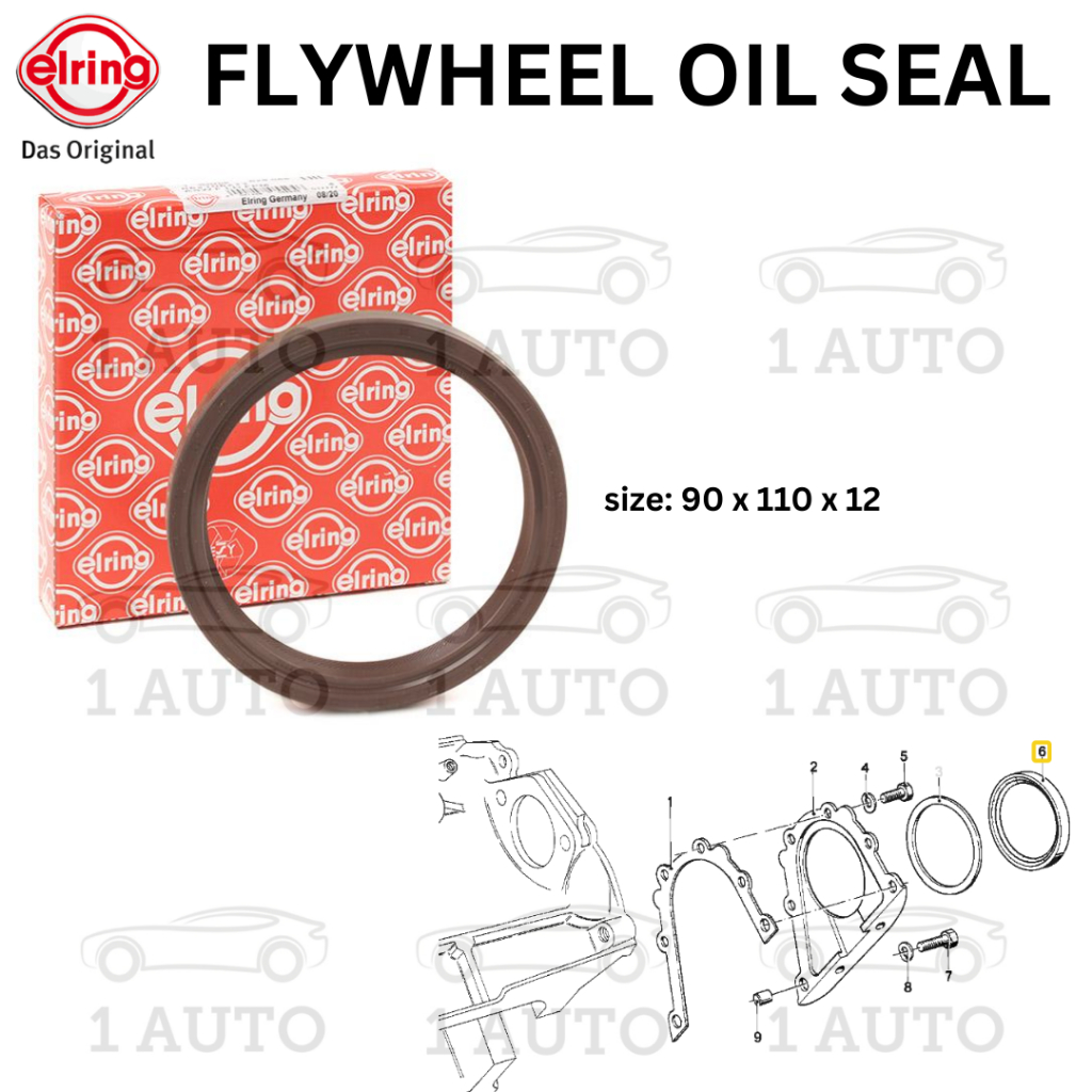 Elring Germany Flywheel Oil Seal Bmw E30 M20 Engine E34 M50 Engine E24 2612