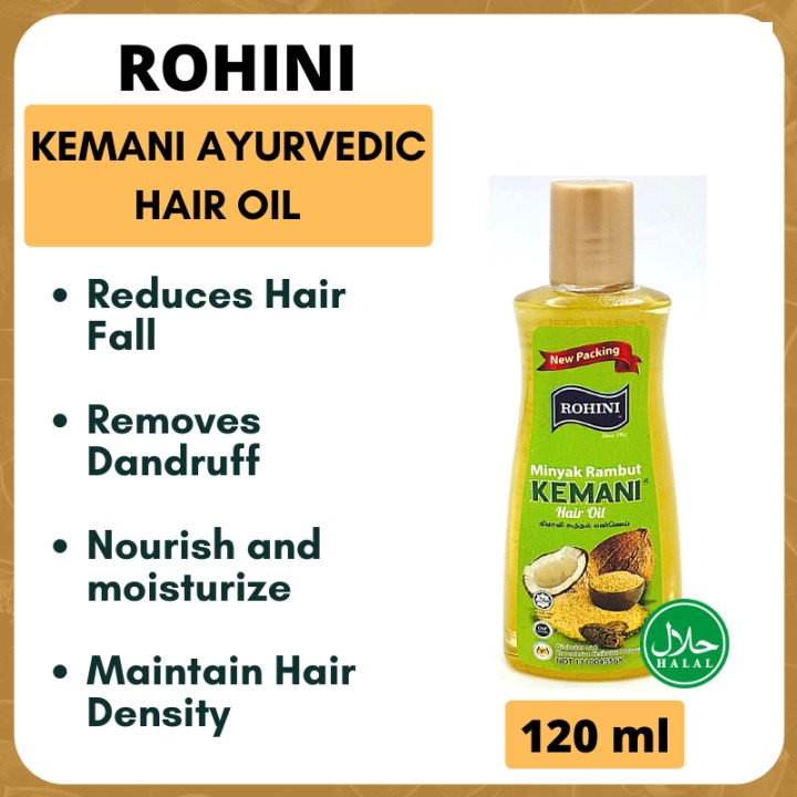 ROHINI MINYAK RAMBUT HAIR OIL KEMANI120 ML HAIR OIL | Shopee Malaysia