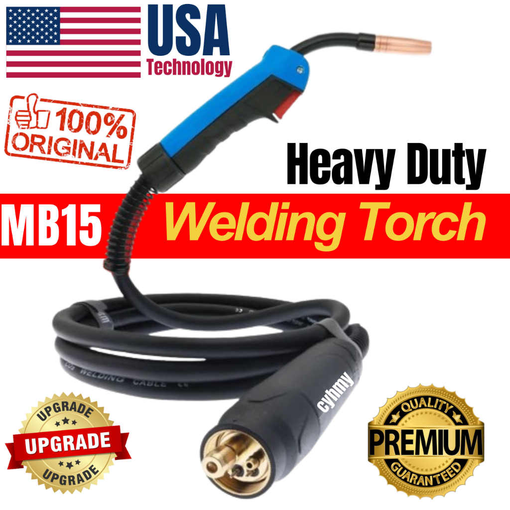 MB15 Heavy-Duty Welding Torch MIG/MAG Air-Cooled Flexible , 3.0Meter ...