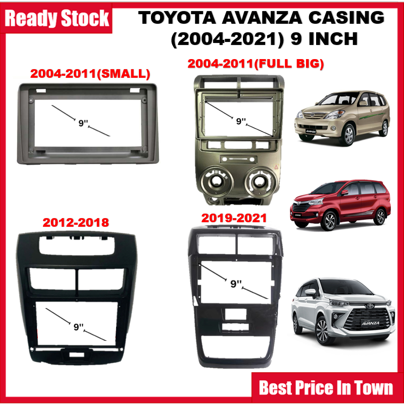 Android Player Casing 9'' Toyota Avanza 2004-2021 Black (WIth PNP ...