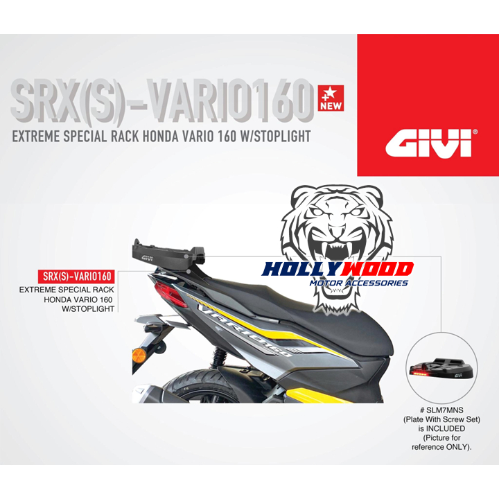 GIVI MONORACK EXTREME HEAVY DUTY ADVANCE RACK FOR ALL PVC TOP BOX ALLUMINIUM LC135 Y15 RS RSX ...